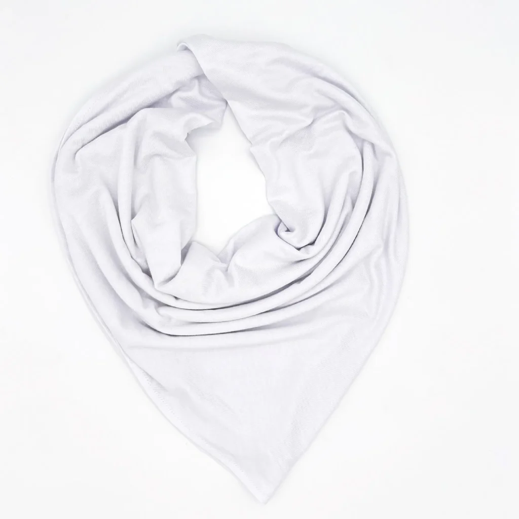 Plain White Triangle Shawl | Abaqy Hijab